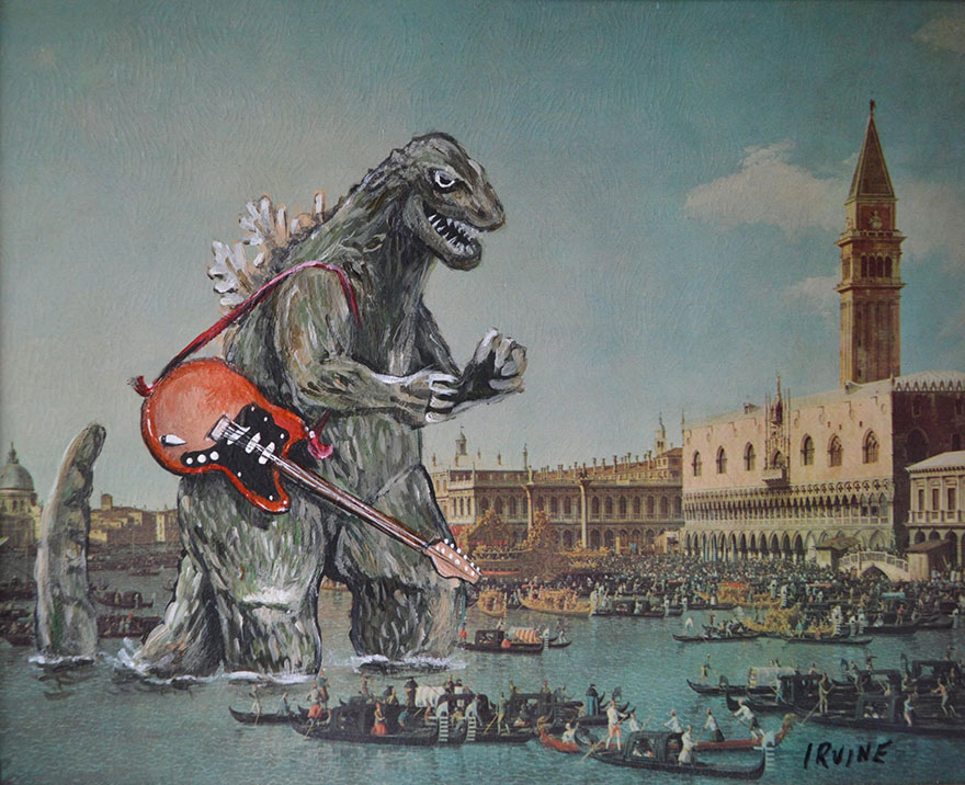 This Guy Continues To Paint Pop-Culture Characters Into Old Thrift ...