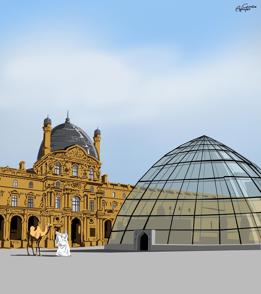 Famous Western Landmarks Reimagined In Eastern Architectural Styles ...