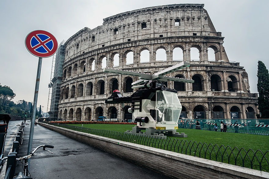 LEGO Vehicles Take Over The Streets Of Rome | Bored Panda