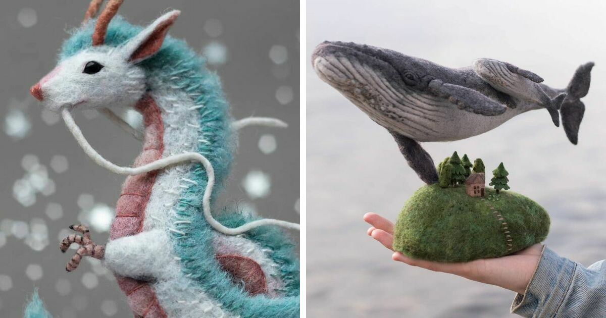 I Make Various Felt Animal And Fantasy Character Sculptures | Bored Panda