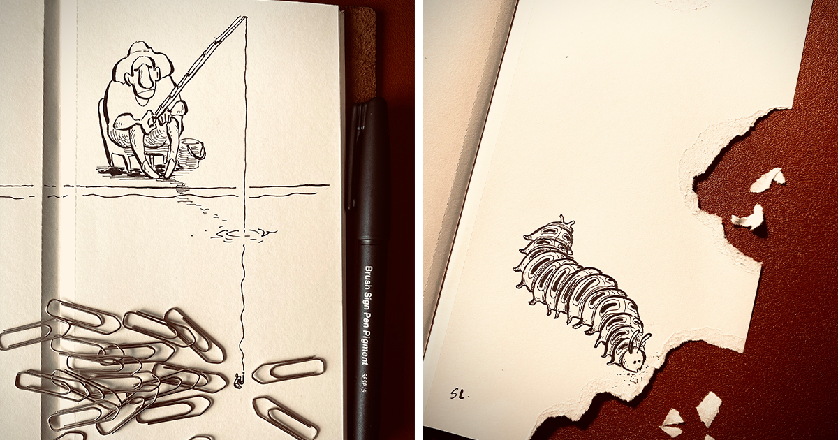 I Drew These 30 Illustrations And They Interact With Everyday Objects ...