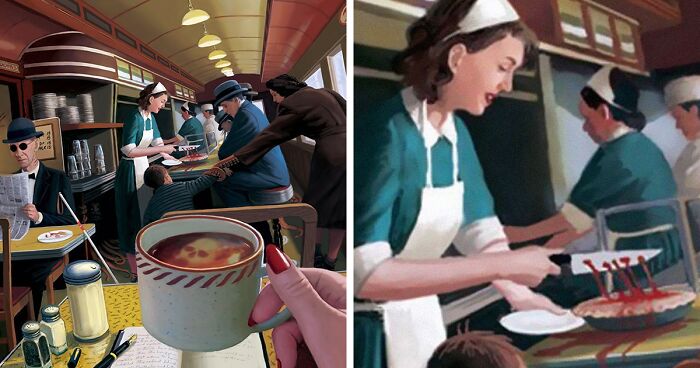 Artist Creates Very Detailed Scary Images And The More You Look, The ...