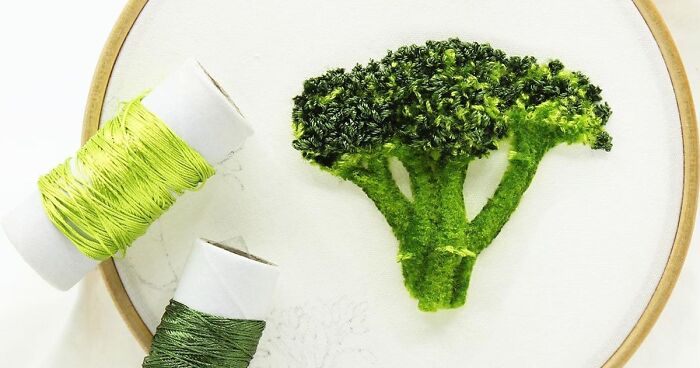 Artist Makes 31 3D Embroideries Of Food, And They Are A Feast For The ...