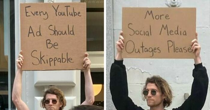 Dude Keeps Protesting Annoying Everyday Things With Funny Signs (30 New ...