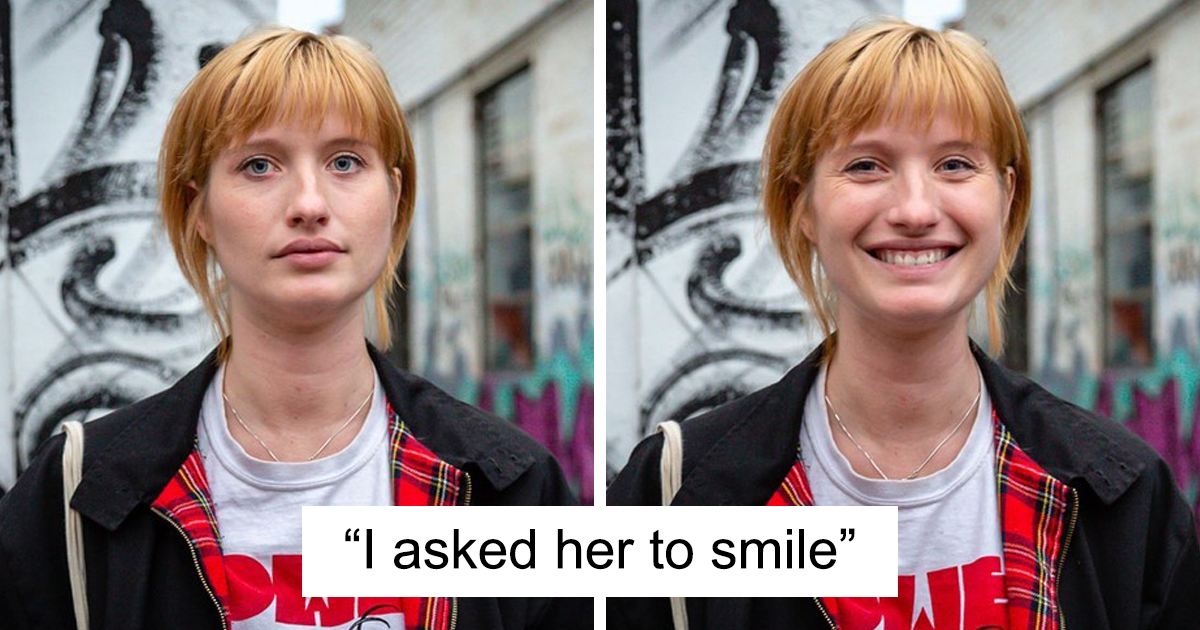 Photographer Takes Photos Of Strangers, Then Asks Them To Smile And ...