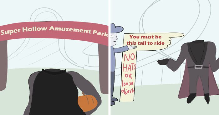 My 21 Ridiculously Absurd Comics Based On Halloween Prompts | Bored Panda