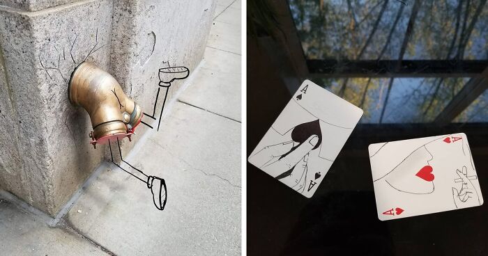 39 Creative Drawings On Pictures Of Everyday Objects Created By This Artist