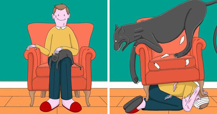 Artist Creates Comics That Involve Dark Humor, Surrealism, And Satire ...