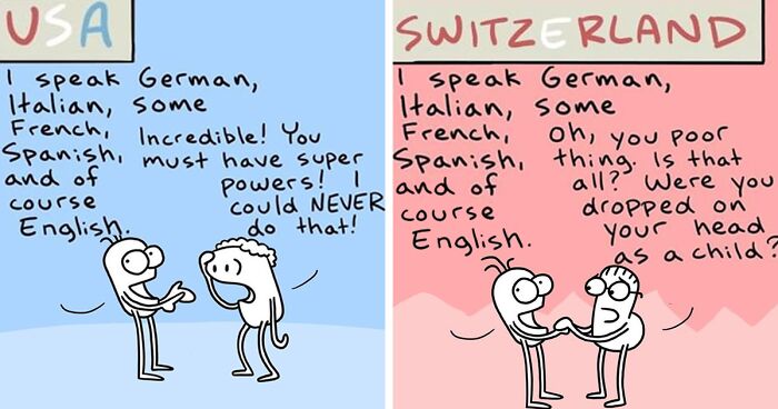 30 New Comics That Show The Funny Differences Between Different ...