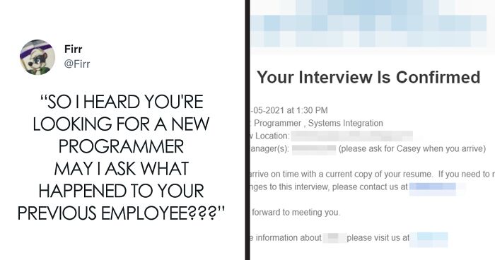 Guy Got An Interview With The Company He Had Just Been Fired From ...