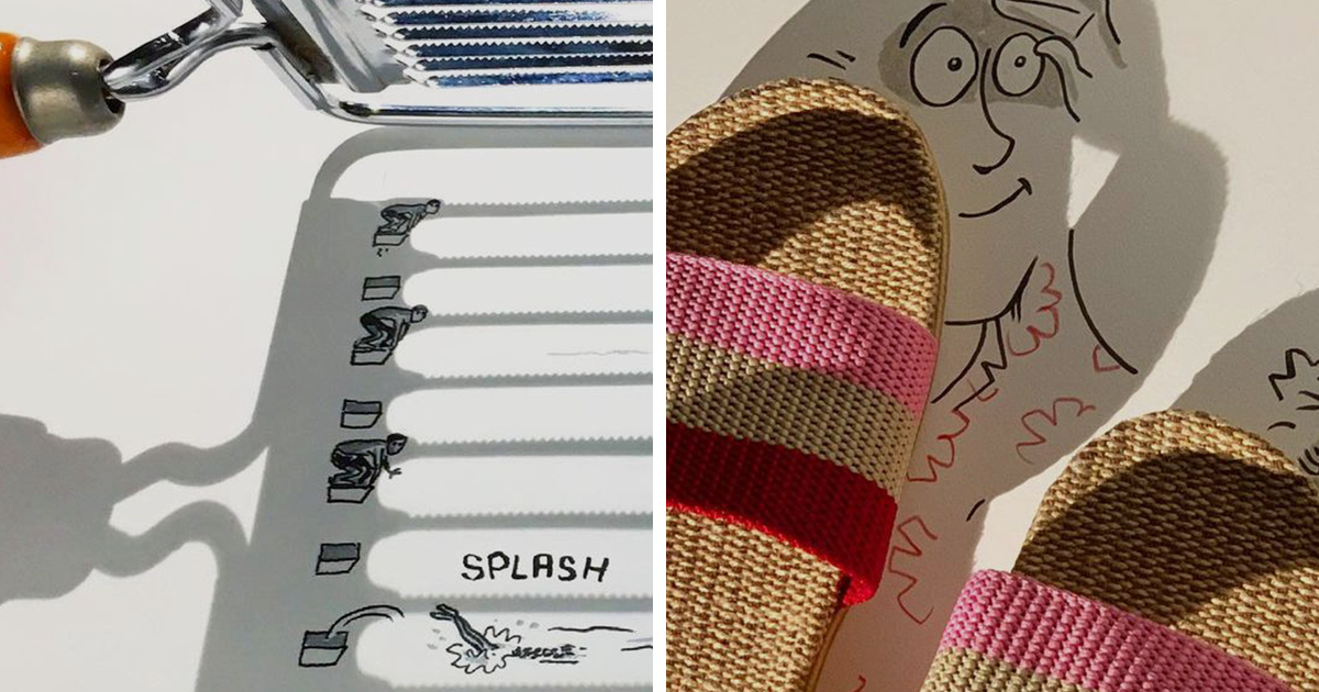 Shadows Of Random Objects Make Up Fun Illustrations By This Artist (50 ...