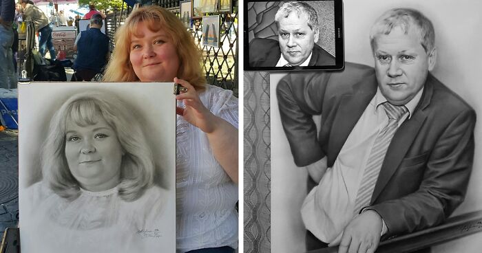 This Russian Street Artist Draws Photorealistic Live Portraits And Each ...