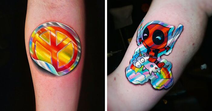 This Brazilian Artist Created 15 Tattoos That Look Like Holographic ...