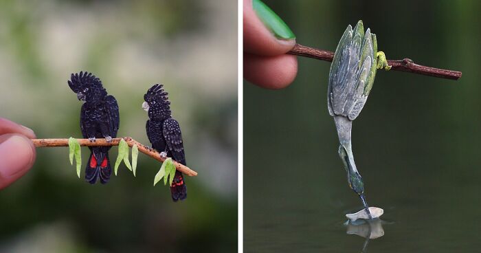 We Are Creating Miniature Paper Cut Birds Everyday For An Entire Year