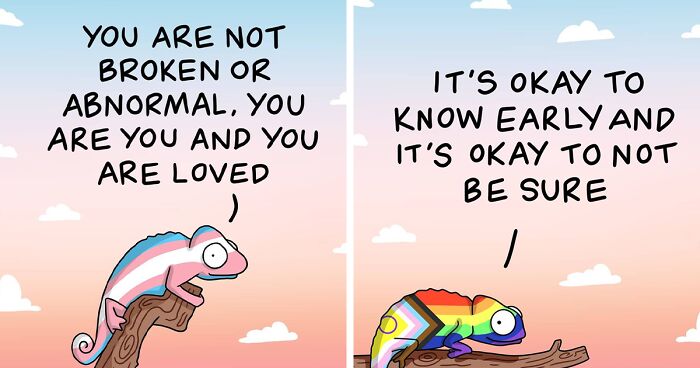 Artist Creates Queer Chameleon Comics Where The Characters Talk About ...