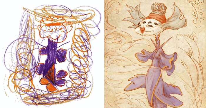 I Created An Account Where Professional Artists Recreate Children’s ...