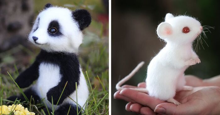 30 Adorable Needle-Felted Wool Animals By Yulia Derevschikova (New Pics)