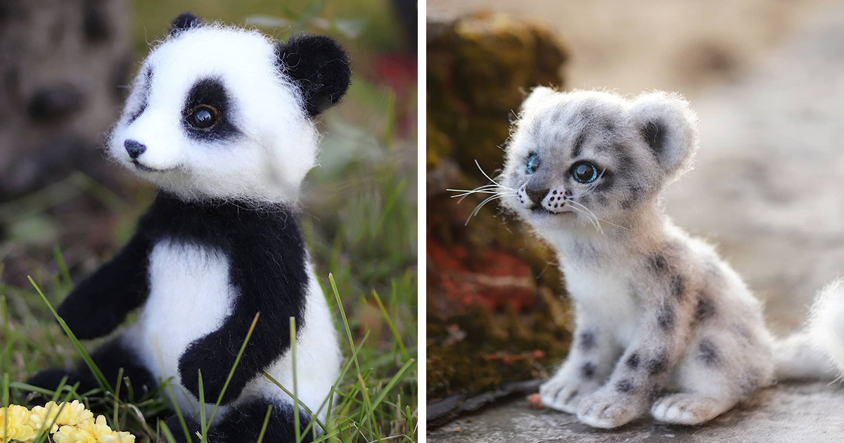 30 Adorable Needle-Felted Wool Animals By Yulia Derevschikova (New Pics ...