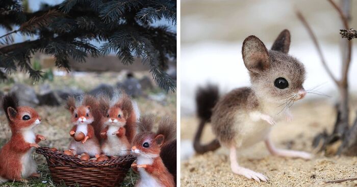 30 Adorable Needle-Felted Wool Animals By Yulia Derevschikova (New Pics)