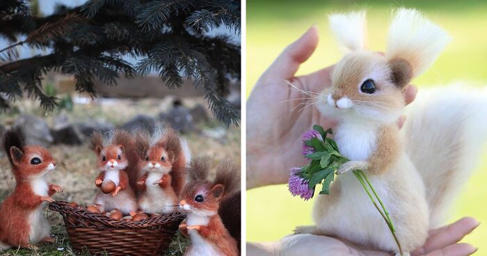 30 Adorable Needle-Felted Wool Animals By Yulia Derevschikova (New Pics)