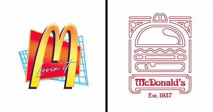 These Designers Remade Iconic Logos In Different Styles, And Here Are ...