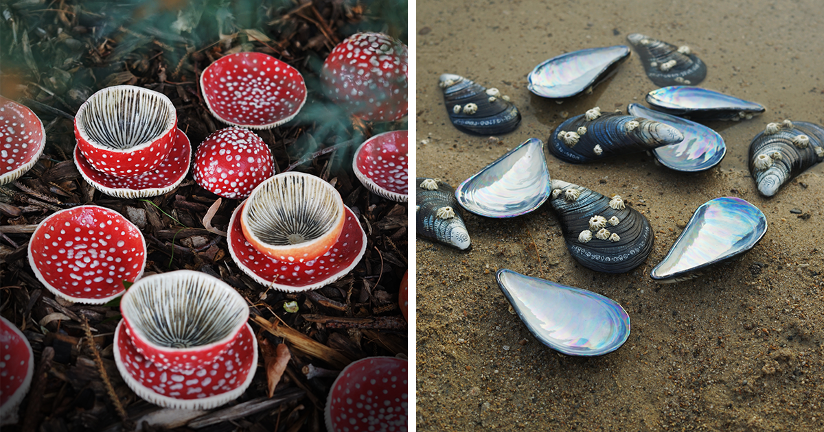 Nature-Inspired Ceramics: 20 Sets I Sculpted From The Comfort Of My Bed ...