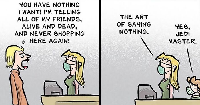 Artist Creates Humorous Comics That Retail Workers And Regular People ...