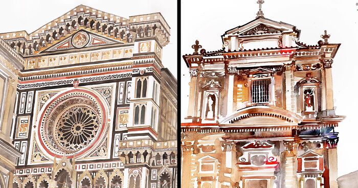 I’m An Architect Who Paints Famous Cities Around The World In ...