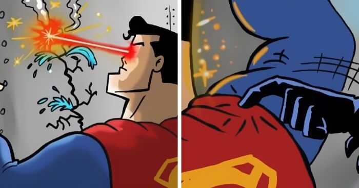 Artist Illustrates 34 Funny Situations Superheroes Face When No One’s ...