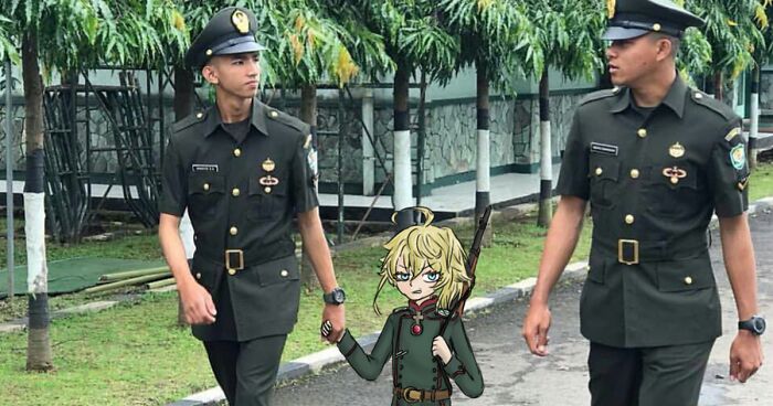 I Draw And Insert Fictional Characters Into Random Photos I Find On ...