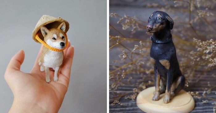 Here’s My Collection Of 31 Dog Sculptures That I Made From Polymer Clay