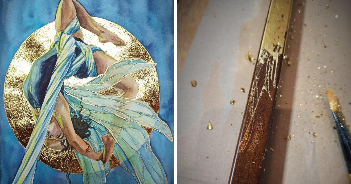 I Love To Add The Gold Touch To My Art | Bored Panda