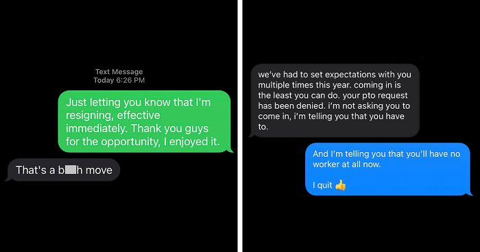 14 Screenshots Of People’s ‘I Quit’ Texts Because ‘Screw That, I ...
