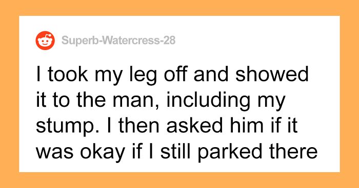 “I Took My Leg Off”: Woman Asks If She Was Wrong To Dramatically ...
