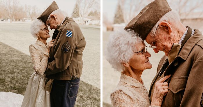 20 Heartwarming Photographs Of Couple Celebrating 70 Years Of Marriage ...