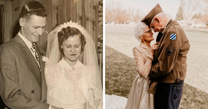 20 Heartwarming Photographs Of Couple Celebrating 70 Years Of Marriage ...