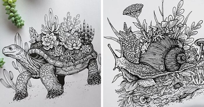 30 Intricate Drawings Of Animals Created By Me | Bored Panda