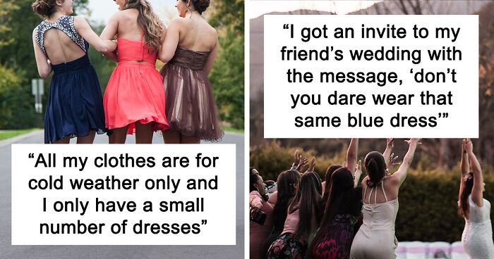 Woman Keeps On Wearing The Same Dress To Weddings, Wonders What To Do ...