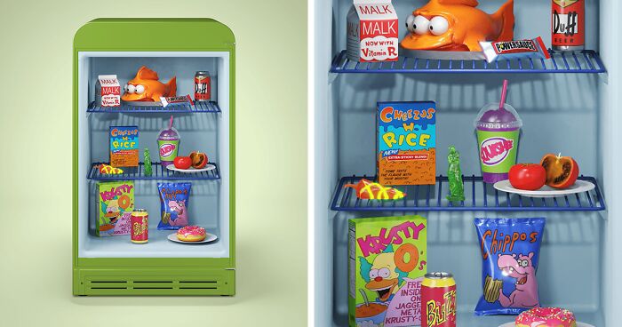 Designers Imagined What These Fridges From “The Simpsons”, “Game Of ...