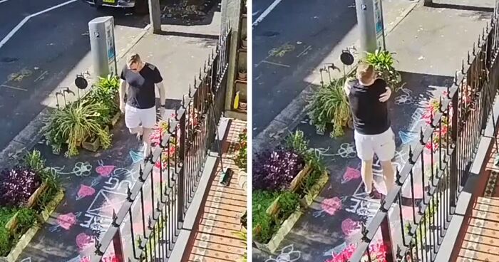 Australian Man Draws A “Hug Here” Spot Outside His House, Capturing ...