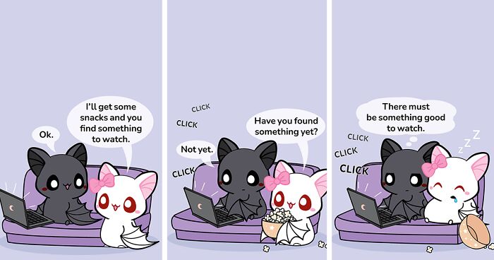My 20 Wholesome Comics Depict A Cute Bat Couple That Is In A ...