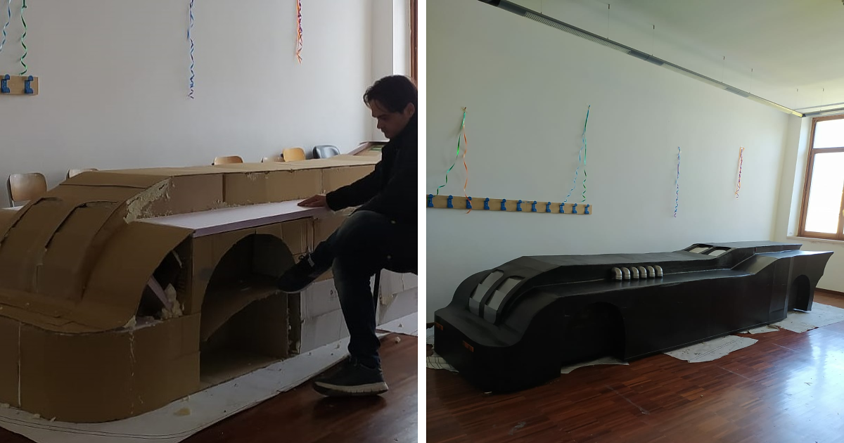 Batmobile In Recycled Cardboard! | Bored Panda