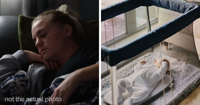 First-Time Mom Catches Babysitter Napping On Duty On A Hidden Camera ...