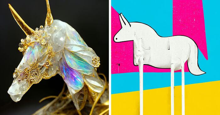 I Use AI To Create Surreal Images Of Unicorns And Some Of My Works Even ...
