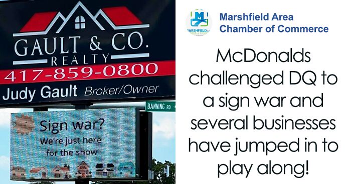 Hilarious Billboard War Between McDonald’s And Dairy Queen In Missouri ...