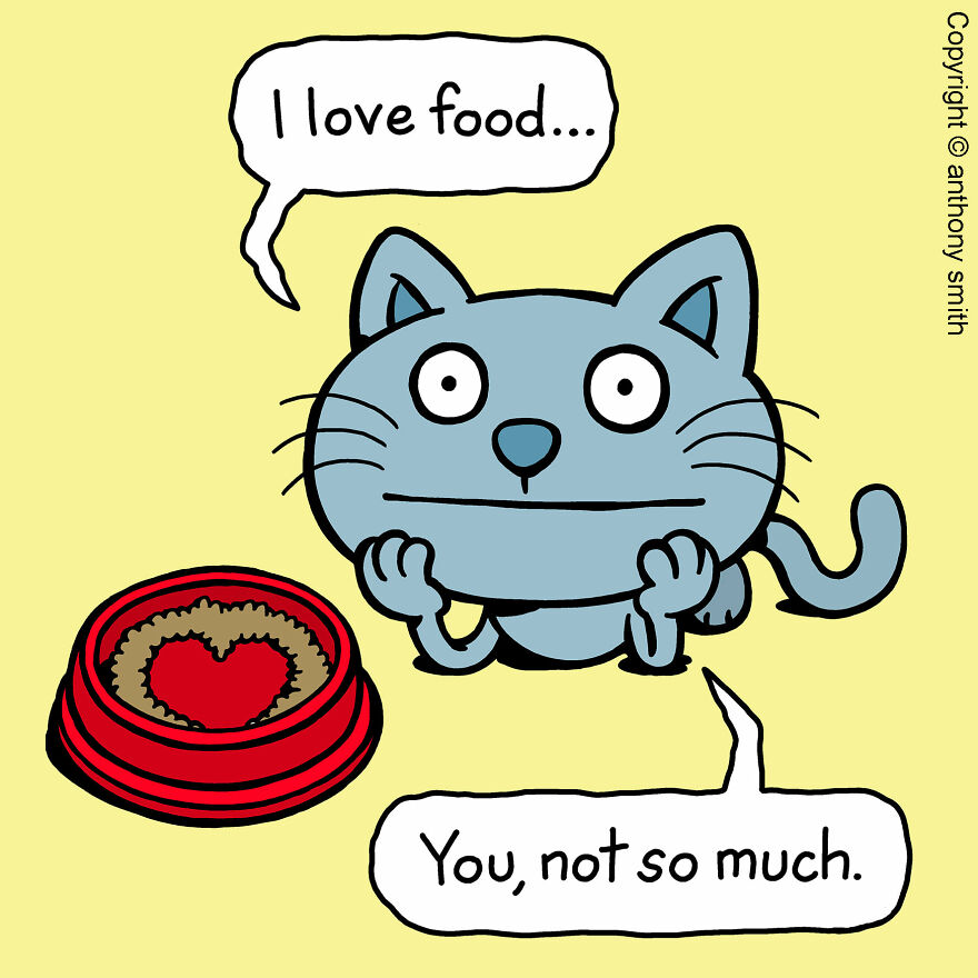 These One-Panel Cat Comics By Anthony Smith Purrfectly Capture What Having A Cat Is Like (40 ...