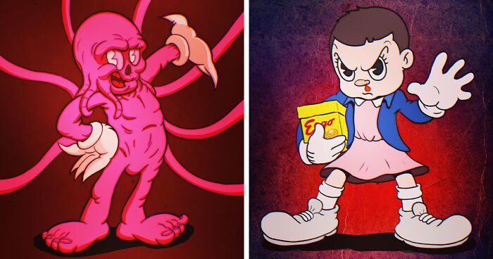 Artist Renders Popular Cartoon And TV Show Characters In The Aesthetics ...