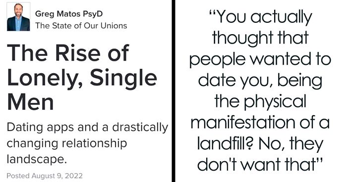 The Number Of “Lonely, Single Men” Is On The Rise Due To Women Choosing ...