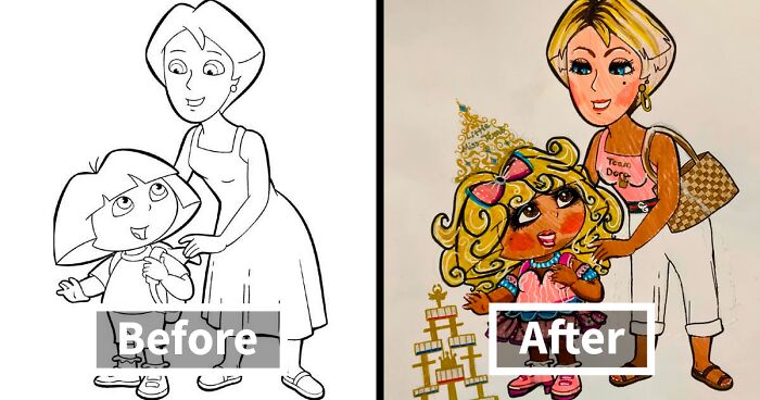 30 Times Adults Improvised And ‘Ruined’ Kids’ Coloring Books | Bored Panda