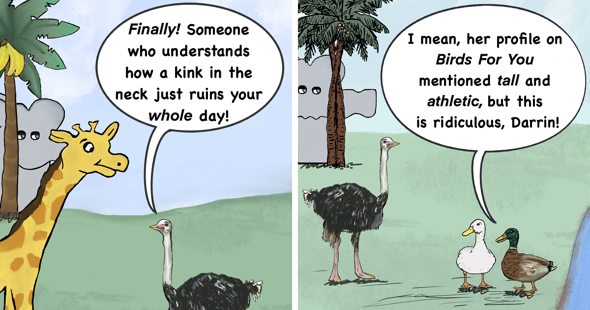 My Enormously Funny Comics About The “Ostrich Life” | Bored Panda
